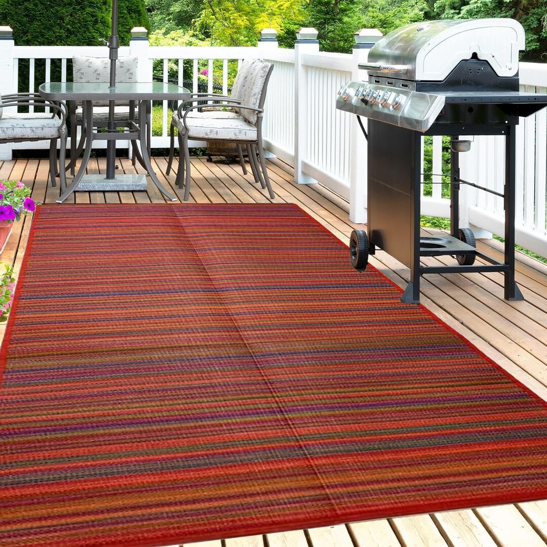 Outdoor Plastic Straw Rug, Reversible Mats, Carpet for Patio, Camping ...