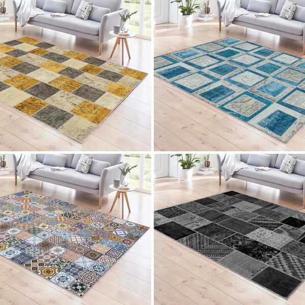 Patchwork Carpet - Etsy