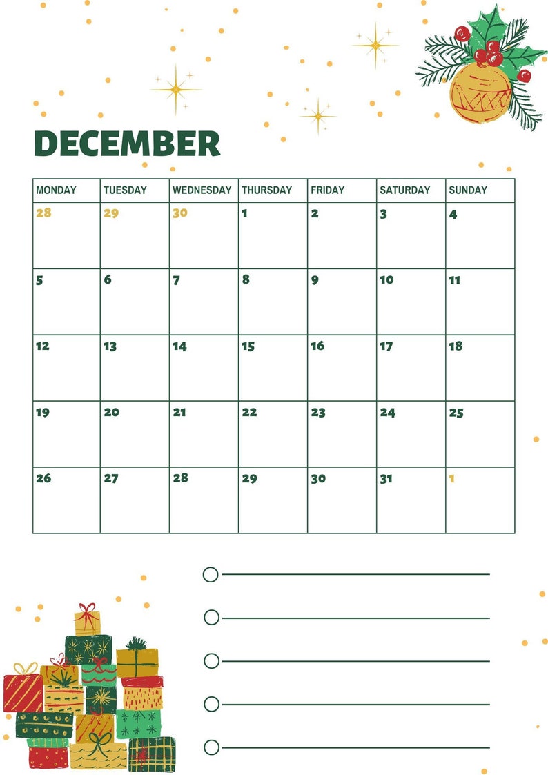 Christmas Planner Printable and Downloadable Digital Set - Etsy