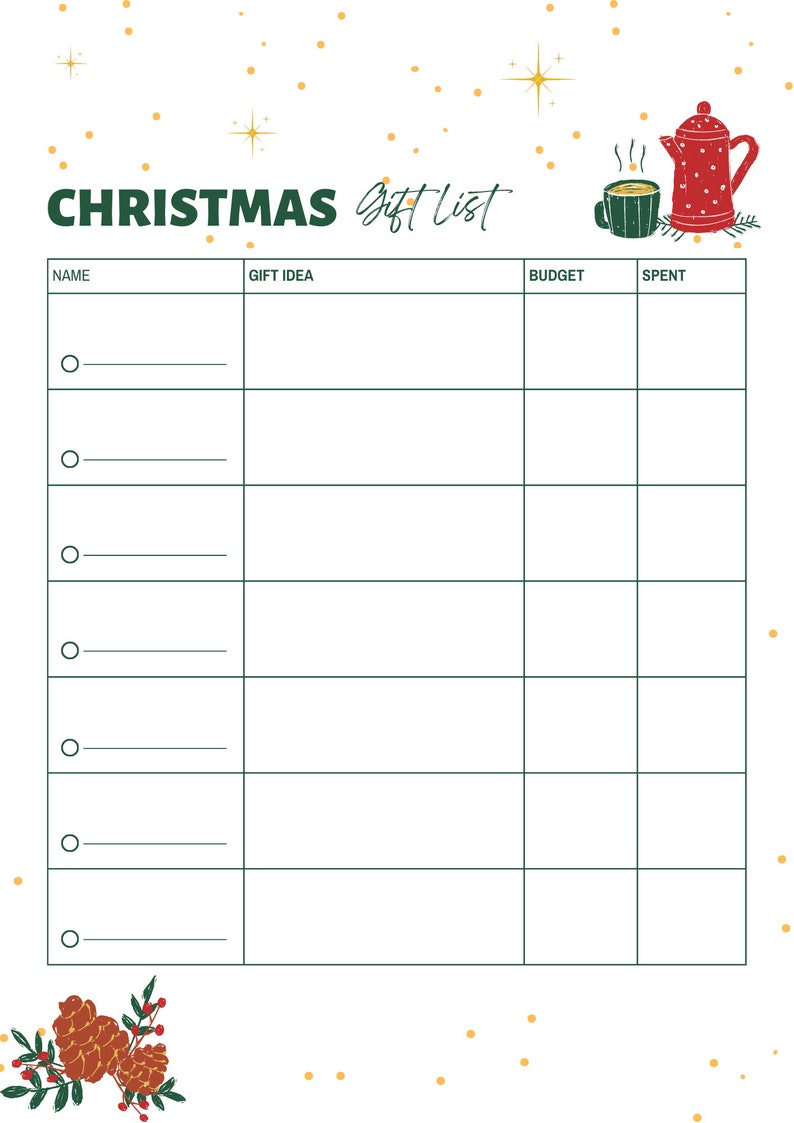 Christmas Planner Printable and Downloadable Digital Set - Etsy