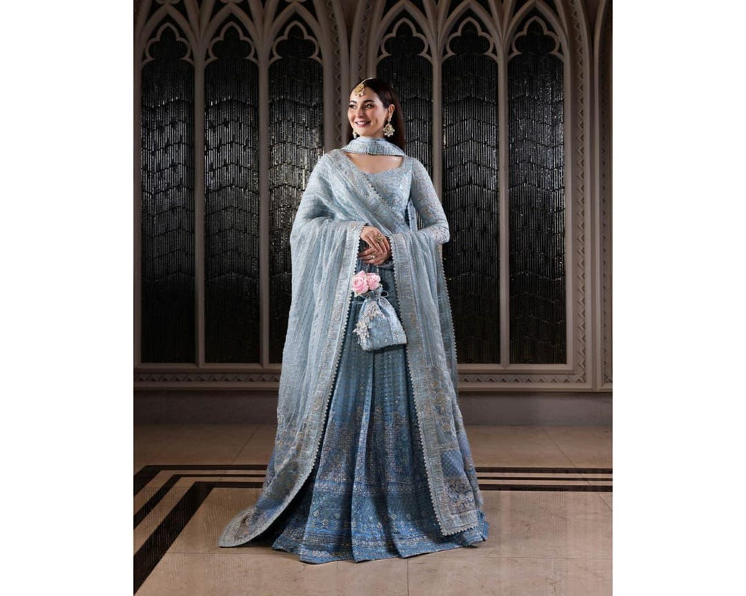 Miyah Ice Blue Pishwas by Zzerva - Etsy