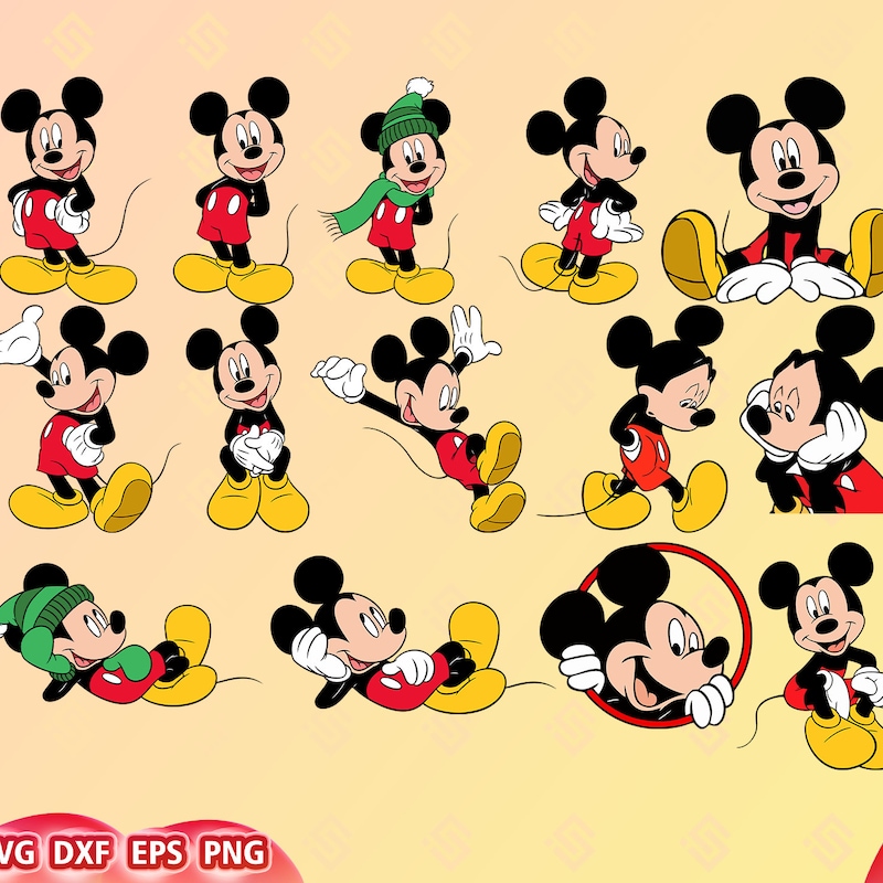 Mickey Mouse Svg - Etsy