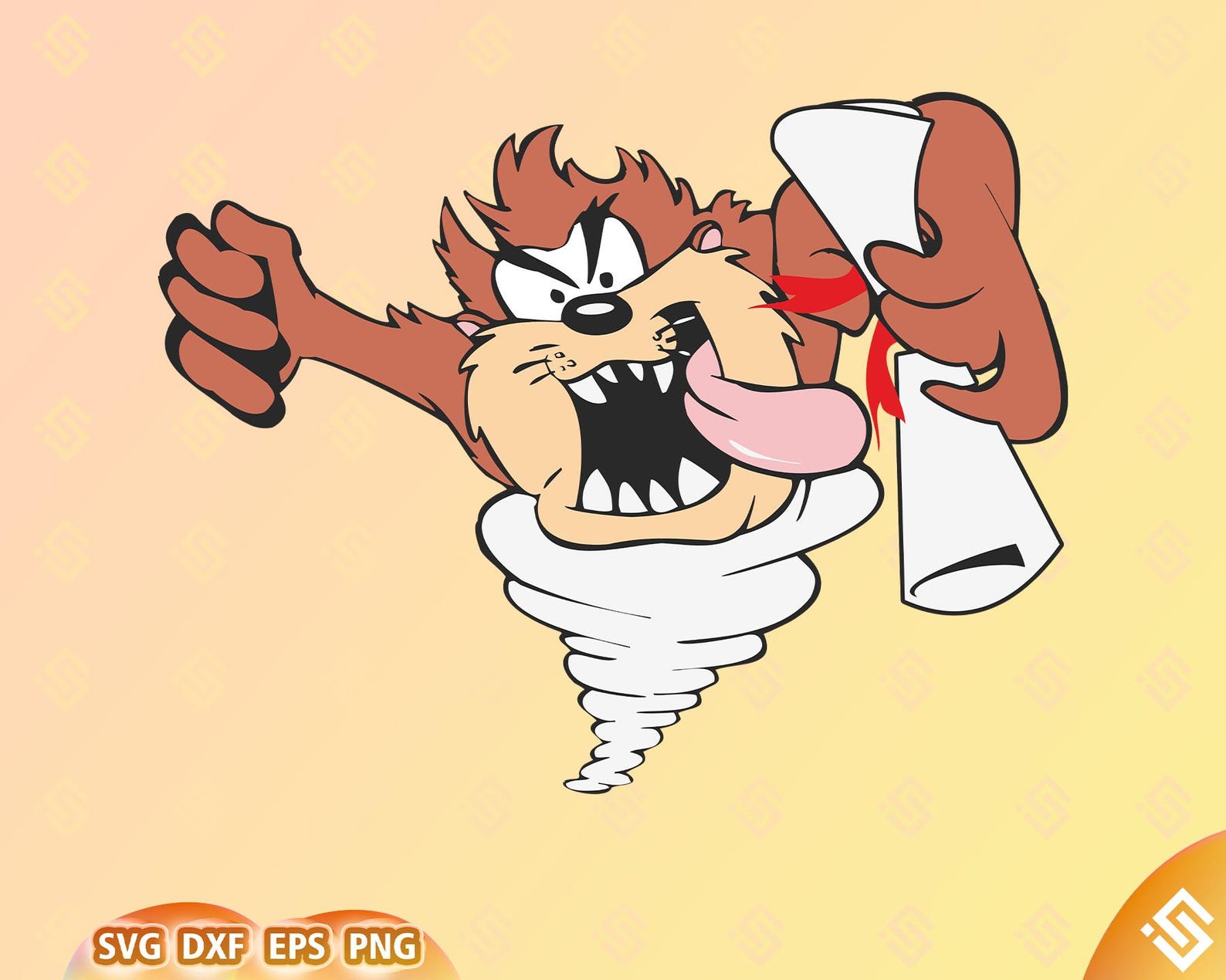Tazmanian Devil SVG , Taz Devil Png, Cartoon Png, Cartoon Cut File ...