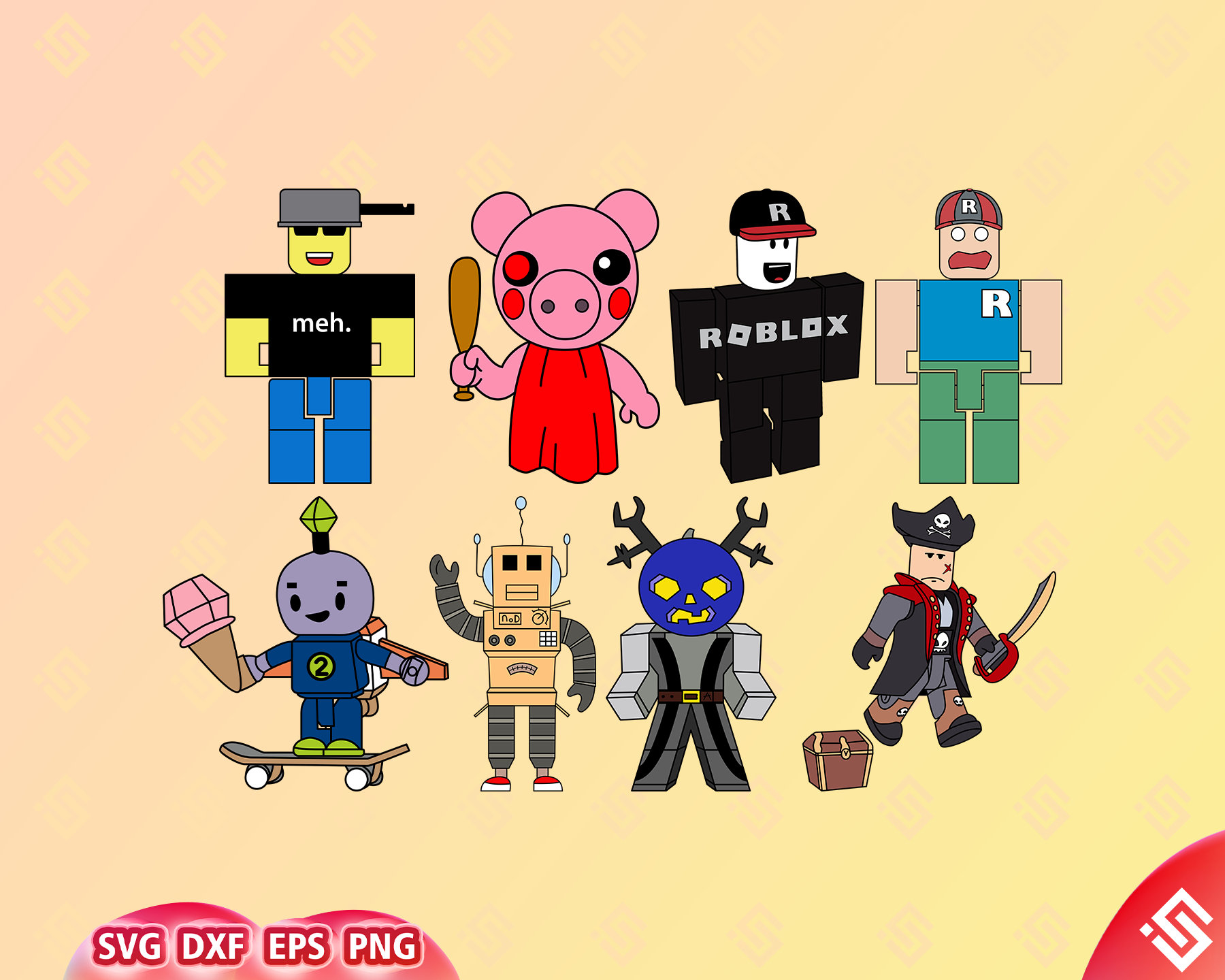 Roblox SVG Big Bundle, Gaming Svg Files for Cricut,roblox Png, Robot ...