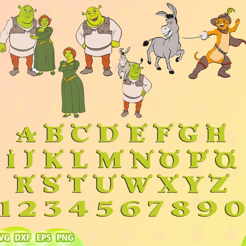 Shrek Cricut Files - Etsy