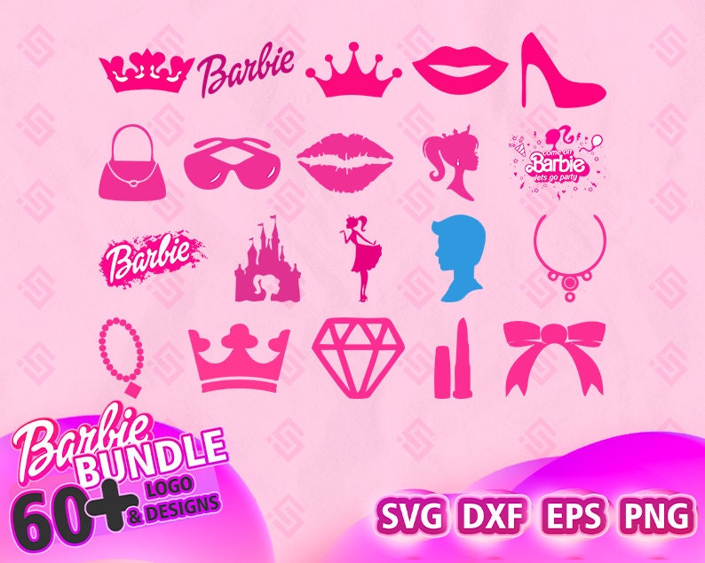 Barb Svg Bundle Svg Princess Silhouette Pink Doll Svg Girl Svg Svg
