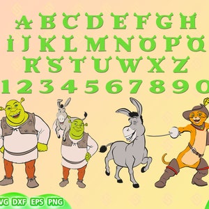 Shrek Alphabet Font SVG, Shrek Font, Sublimation Printing, Ready for ...
