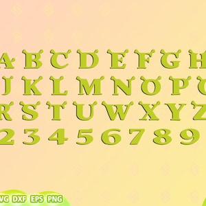 Shrek Alphabet Font SVG, Shrek Font, Sublimation Printing, Ready for ...