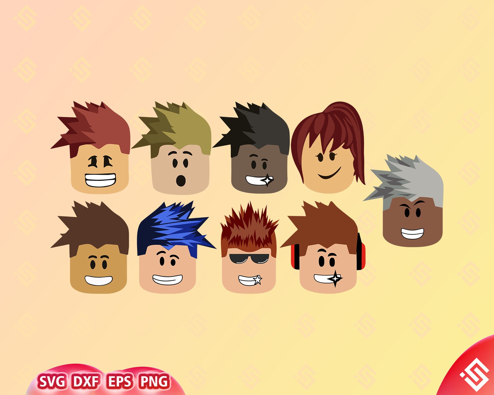 Roblox SVG Big Bundle, Gaming Svg Files for Cricut,roblox Png, Robot ...