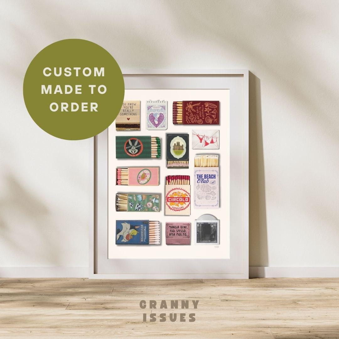 Custom Matchbook Art | Personalized Digital Matchbox Gift | Large ...