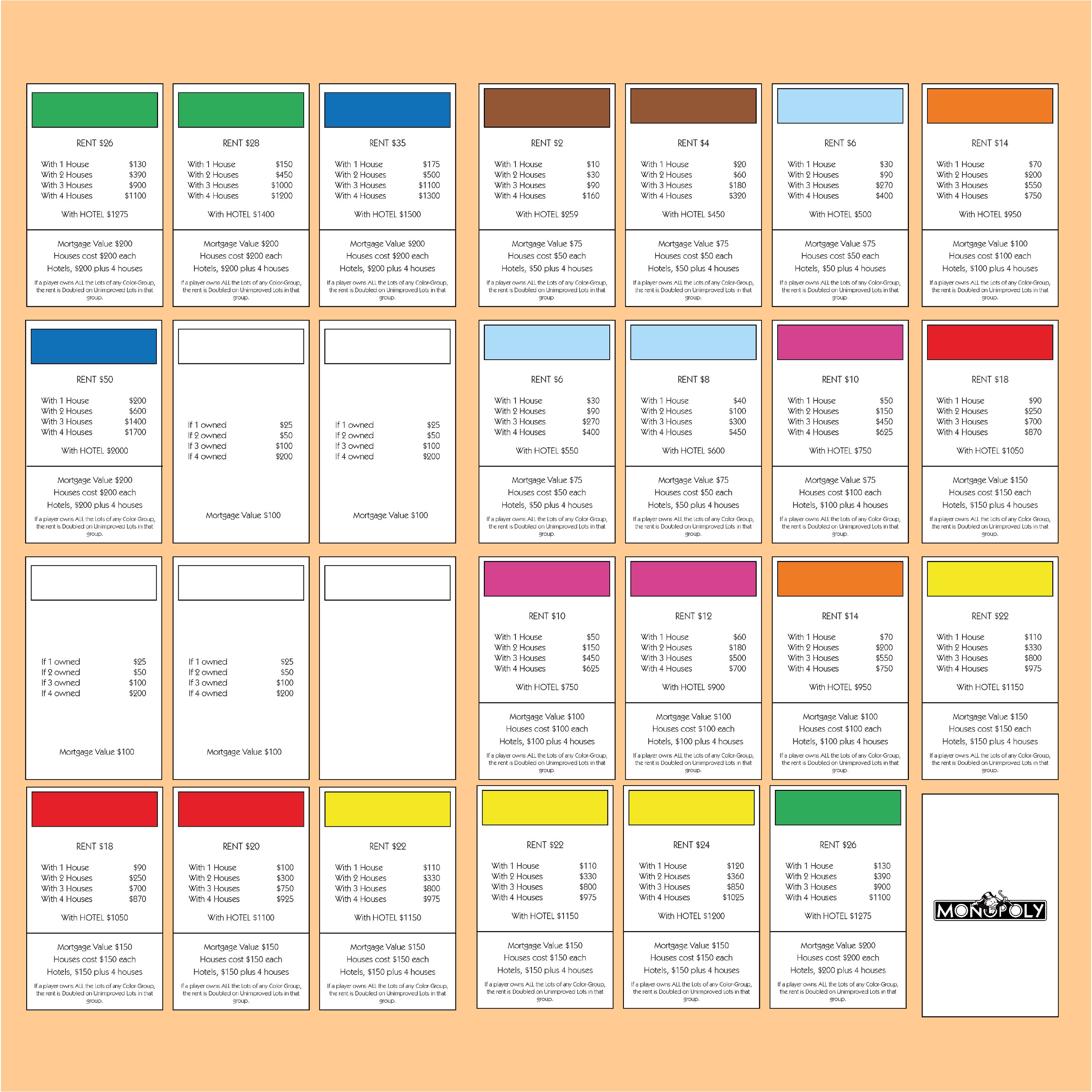 Custom Monopoly Template | Digital Download | Blank Monopoly Game - Etsy Custom Monopoly Template | Digital Download | Blank Monopoly Game - Etsy