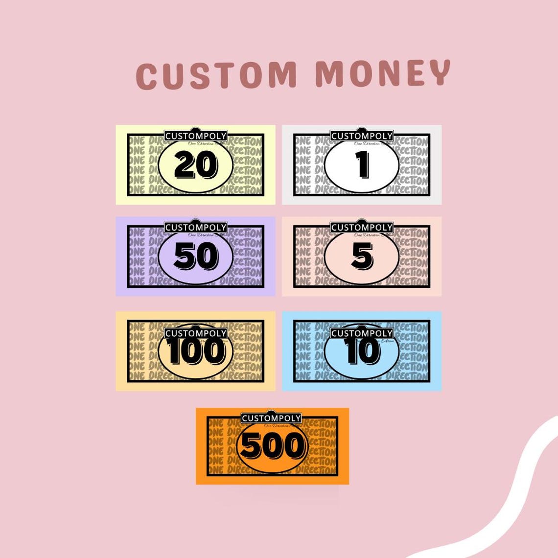 Custom One Direction Monopoly Edition – Ready-to-print | Includes Cards ...