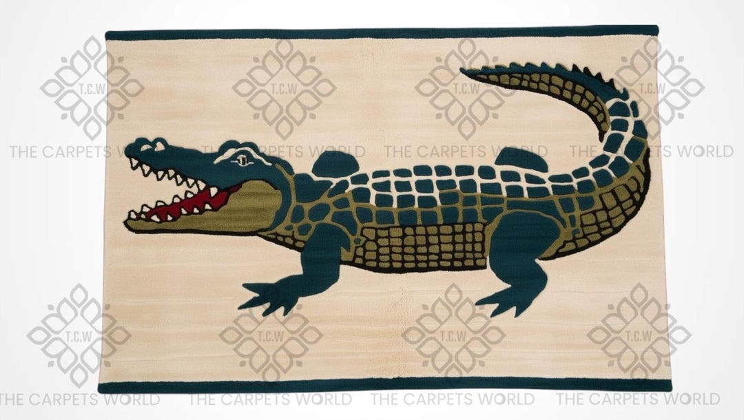 Crocodile Rugs Handmade Tufted Rug for Living Room,bedroom,kids Room ...