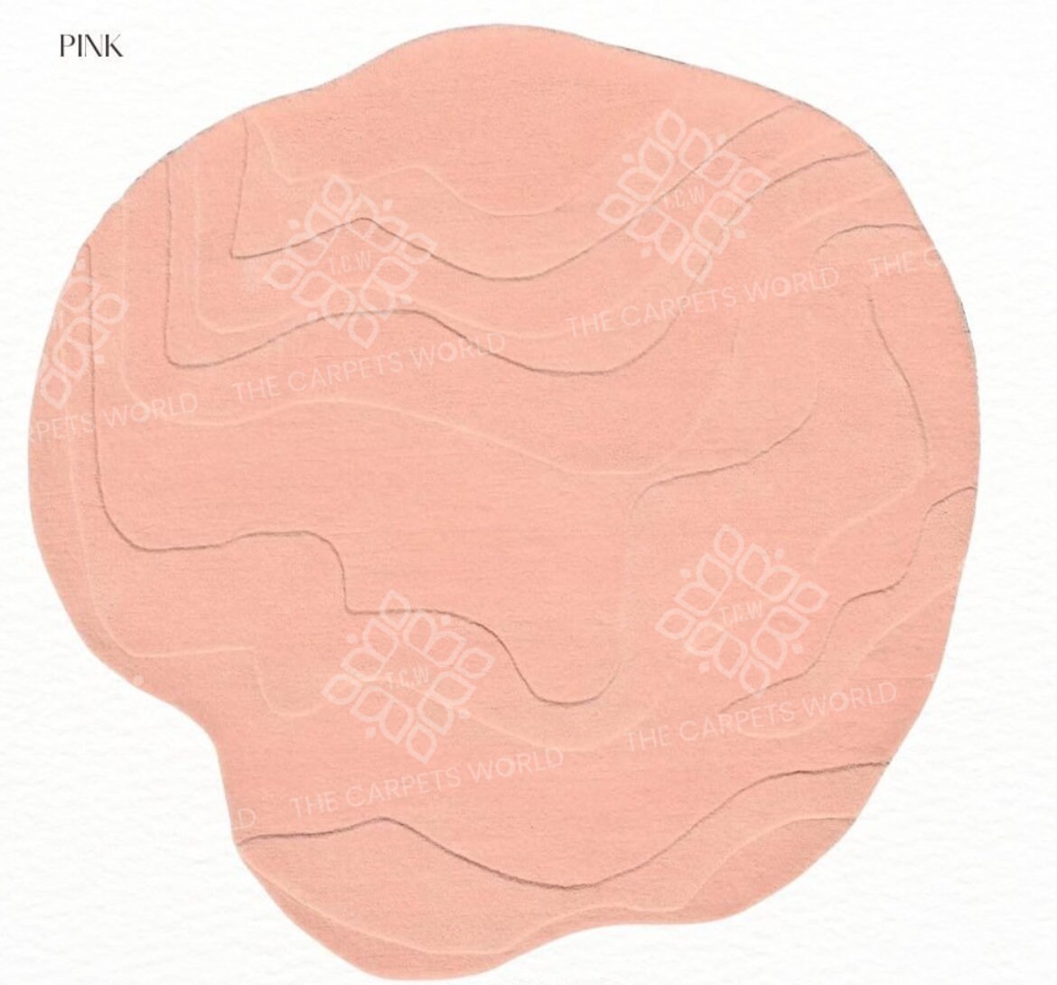 Multicolour Irregular Shape Hand Tufted Rug, Unique Abstract Rug,100% ...