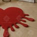 Melting Heart Rug, Red Splash Heart Rug, Irregular Shape Love Inspired ...