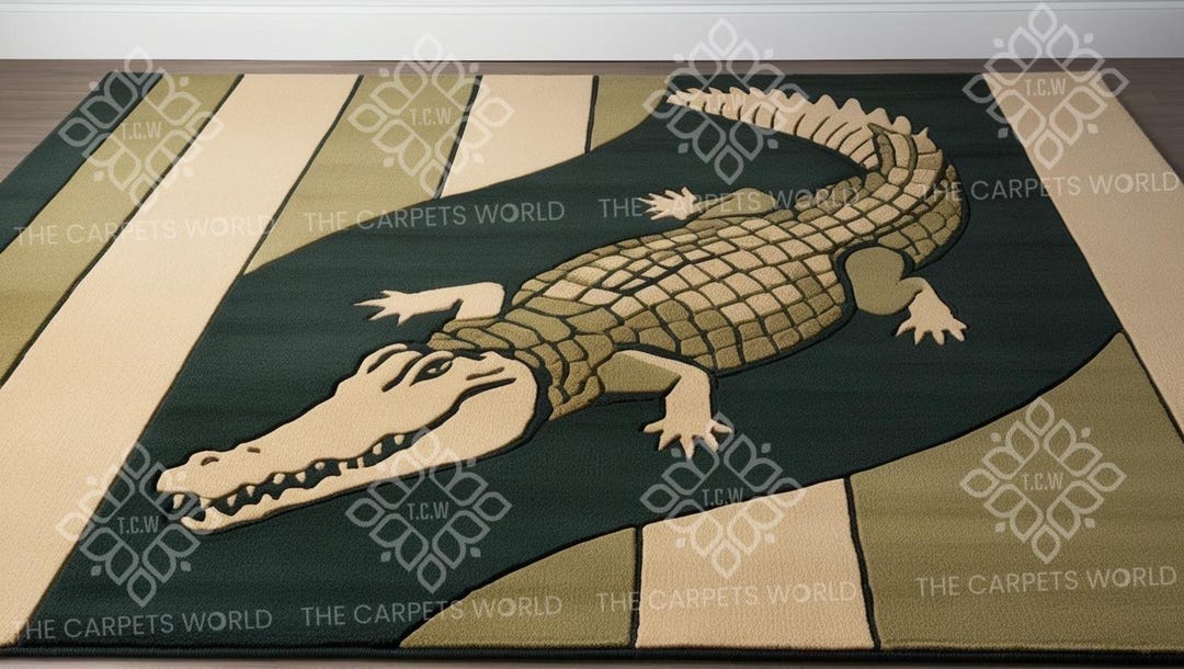 Crocodile Rugs Handmade Tufted Rug for Living Room,bedroom,kids Room ...