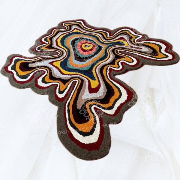 Hand Painted Rug - Etsy