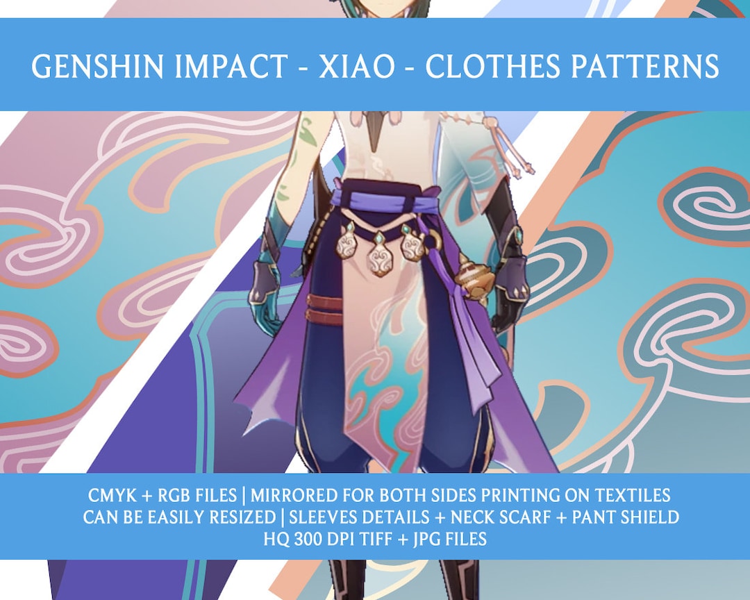 Genshin Impact - Xiao - Cosplay Clothes Pattern Blueprint - Etsy