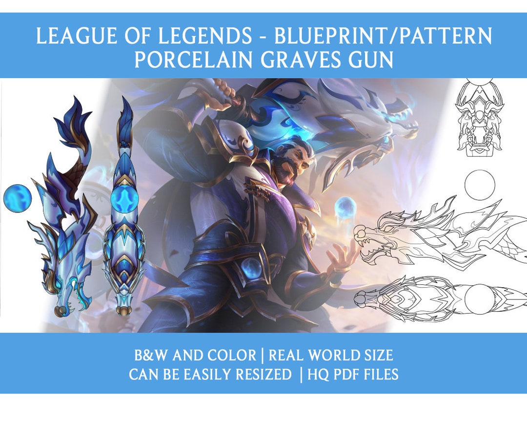 Graves Porcelain Gun Weapon Pattern / Blueprint Lol League of Legends ...