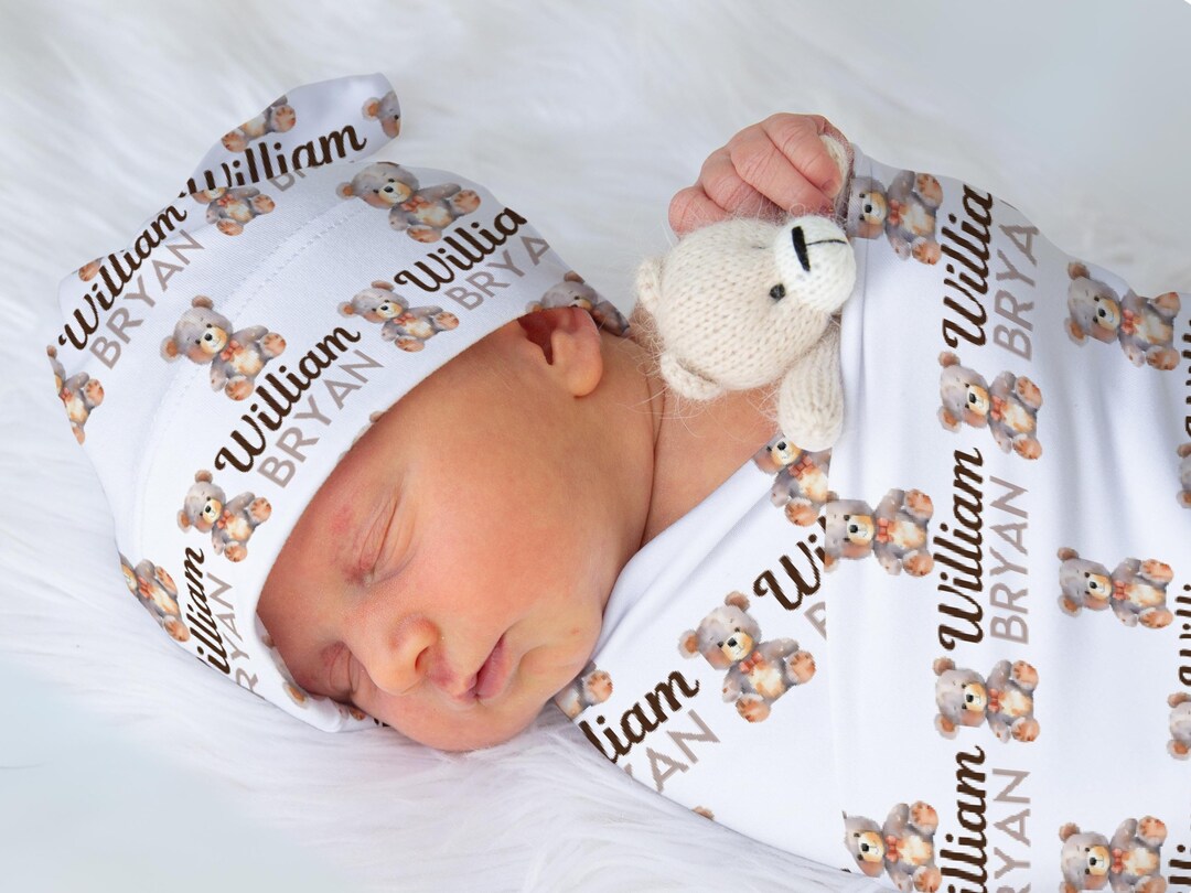 Teddy Bear Swaddle Set Teddy Newborn Swaddle Set Gender Neutral ...