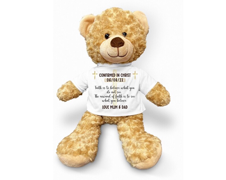 Personalized Confirmation Teddy Bear Baptism Gift - Etsy