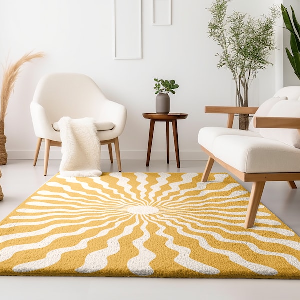 Sun Rug for Living Room - Etsy