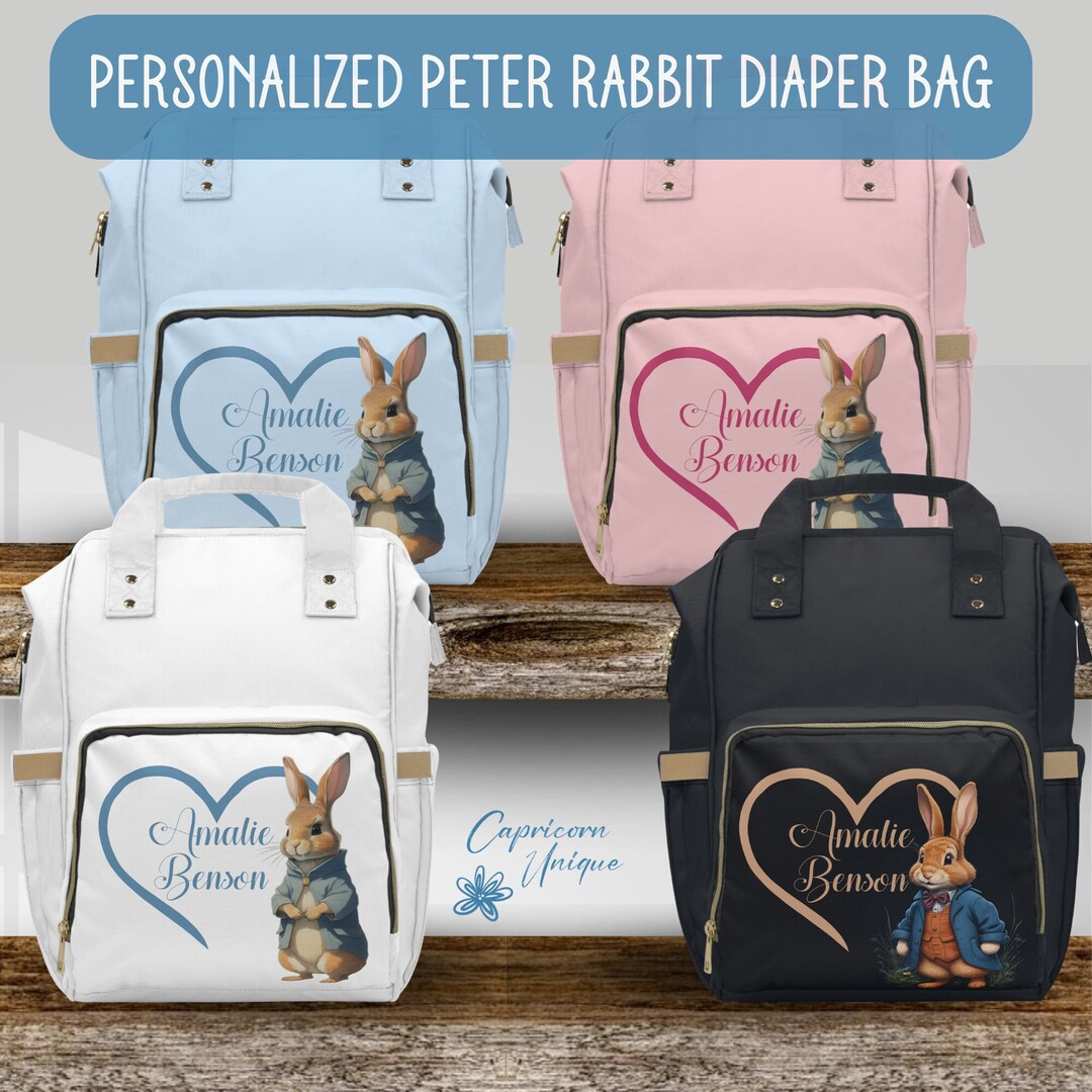 Personalized Peter Rabbit Diaper Large Spacious Diaper Bag Name Diaper ...