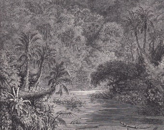 1870 GUSTAVE DORE Print - "dante and the River of Lethe" - Dore Wall ...