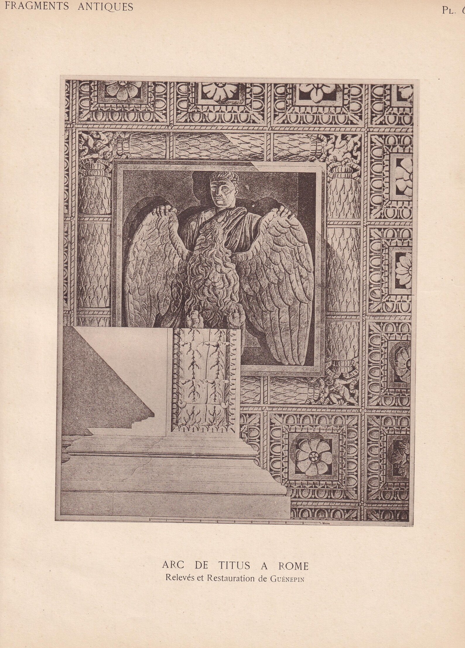 C. 1910 ARCH OF TITUS, in Rome, Italy - Roman Architecture Print ...