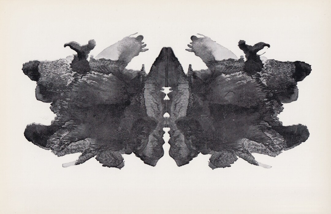 1958 HOLTZMAN INKBLOT TEST Card - Inkblot Test Print - Psychology Wall ...