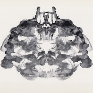 1958 HOLTZMAN INKBLOT TEST Card - Inkblot Test Print - Psychology Wall ...
