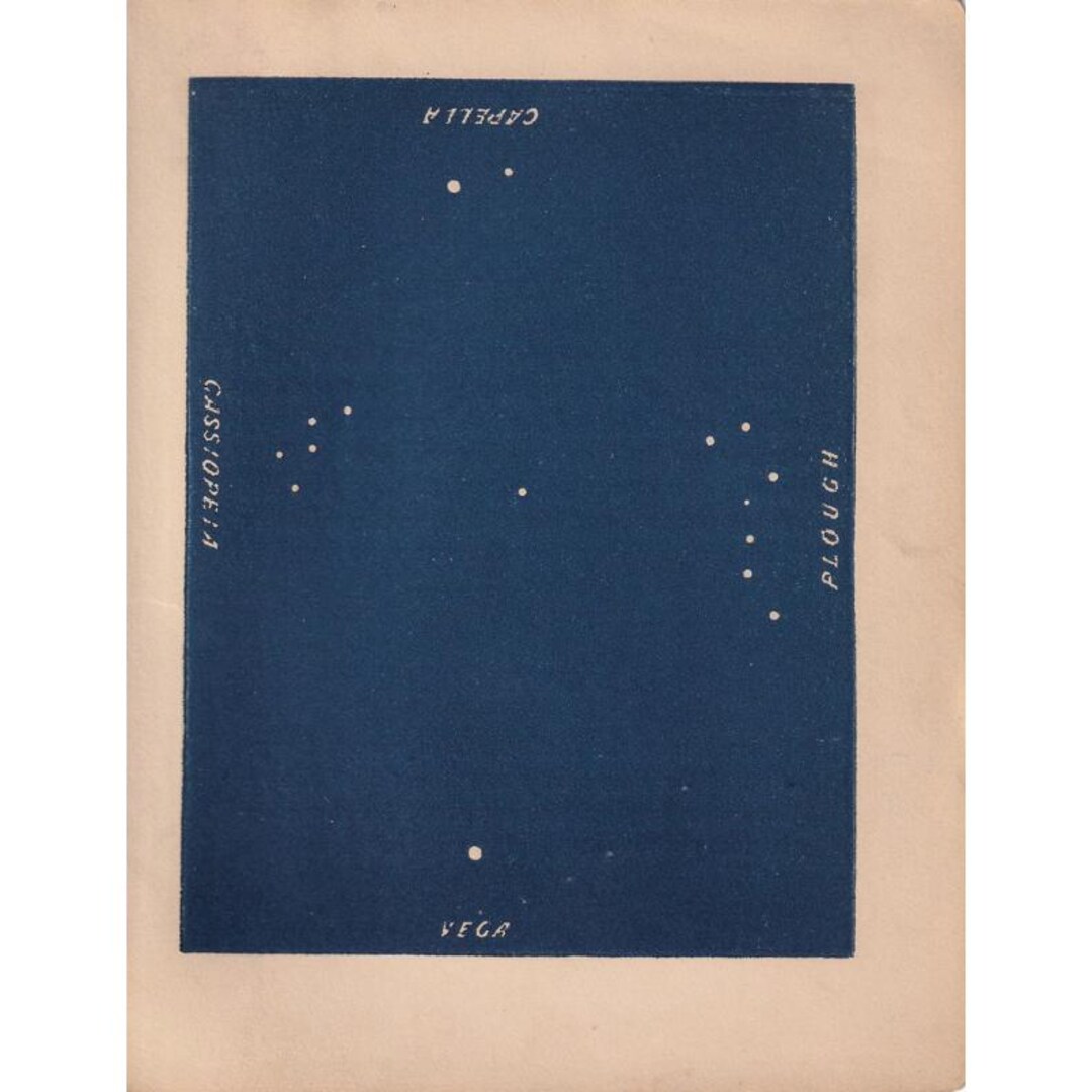 1900 STAR MAP Print - VEGA, Plough, Capella & Cassiopeia ...