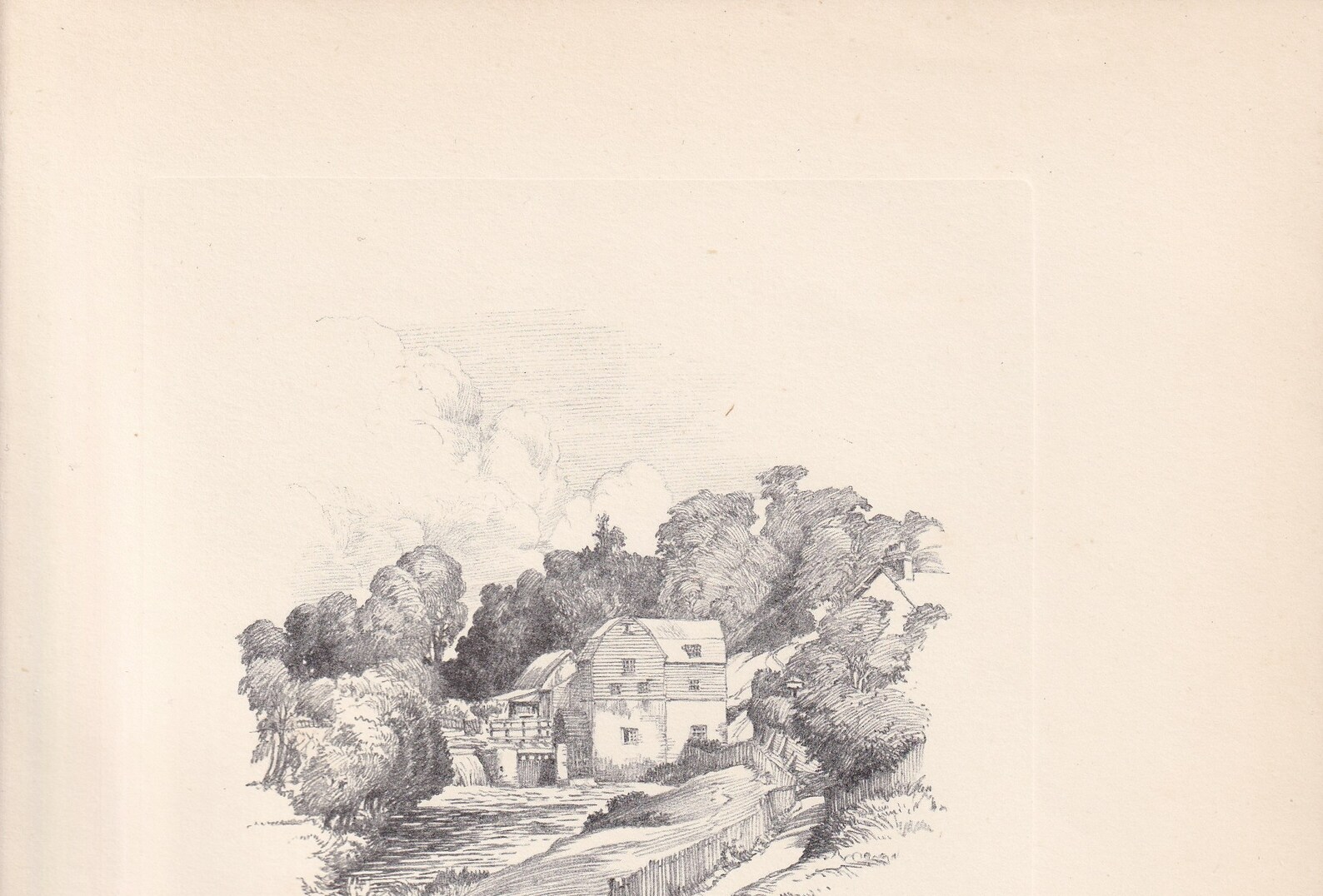 1929 DORKING: Castle Mill - Antique Surrey Print - Surrey Drawing ...