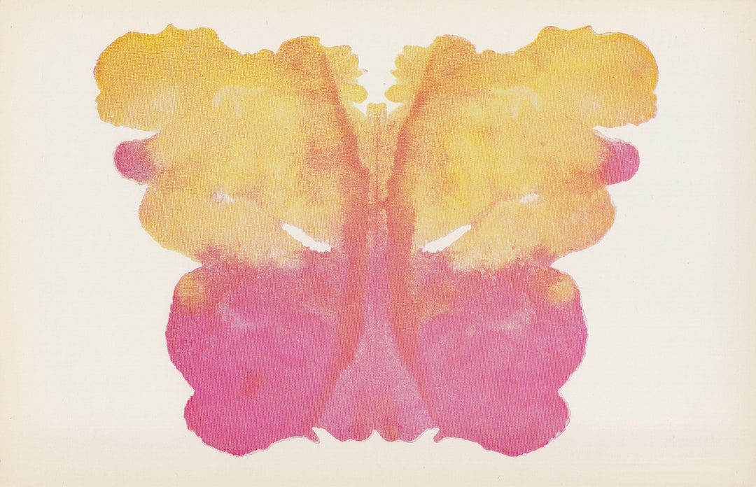 1958 HOLTZMAN INKBLOT TEST Card - Inkblot Test Print - Psychology Wall ...