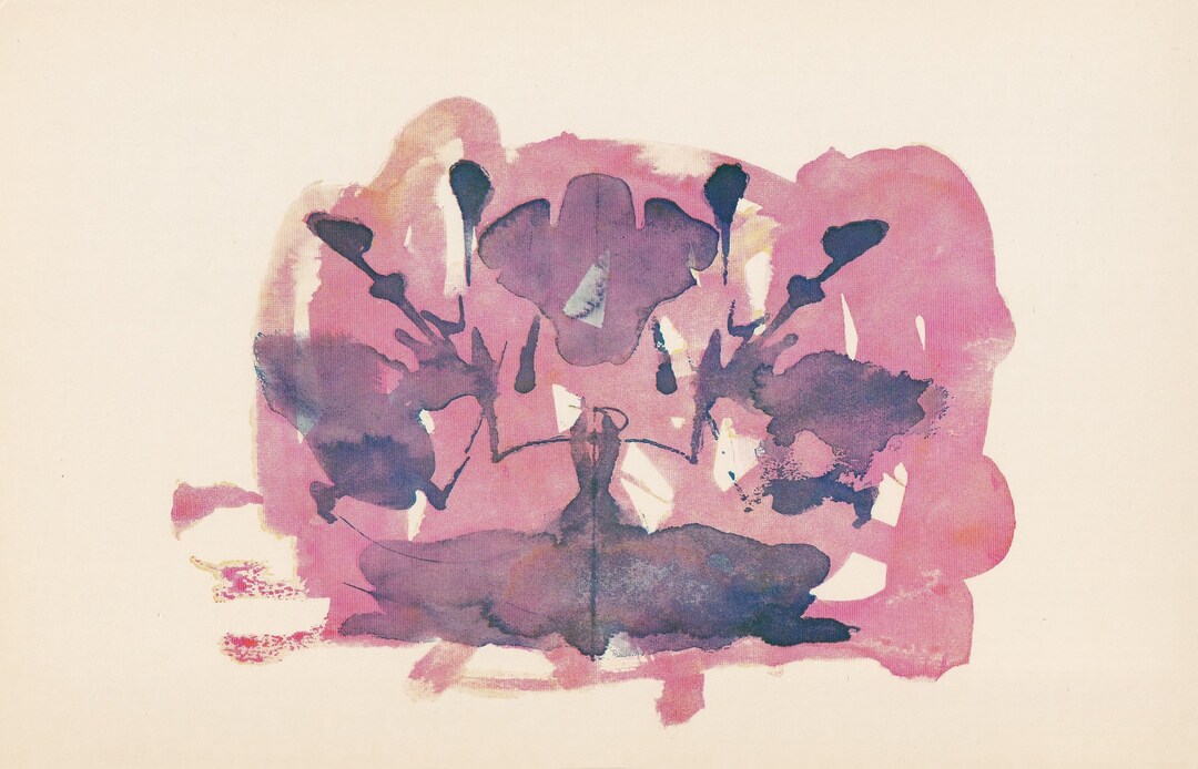 1958 HOLTZMAN INKBLOT TEST Card - Inkblot Test Print - Psychology Wall ...
