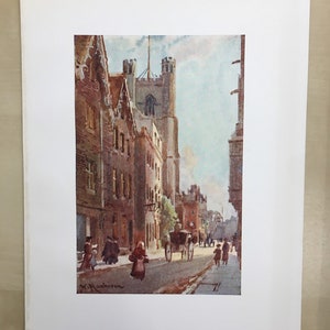 1907 CAMBRIDGE - GREAT St MARY'S Church - William Mathison Painting ...