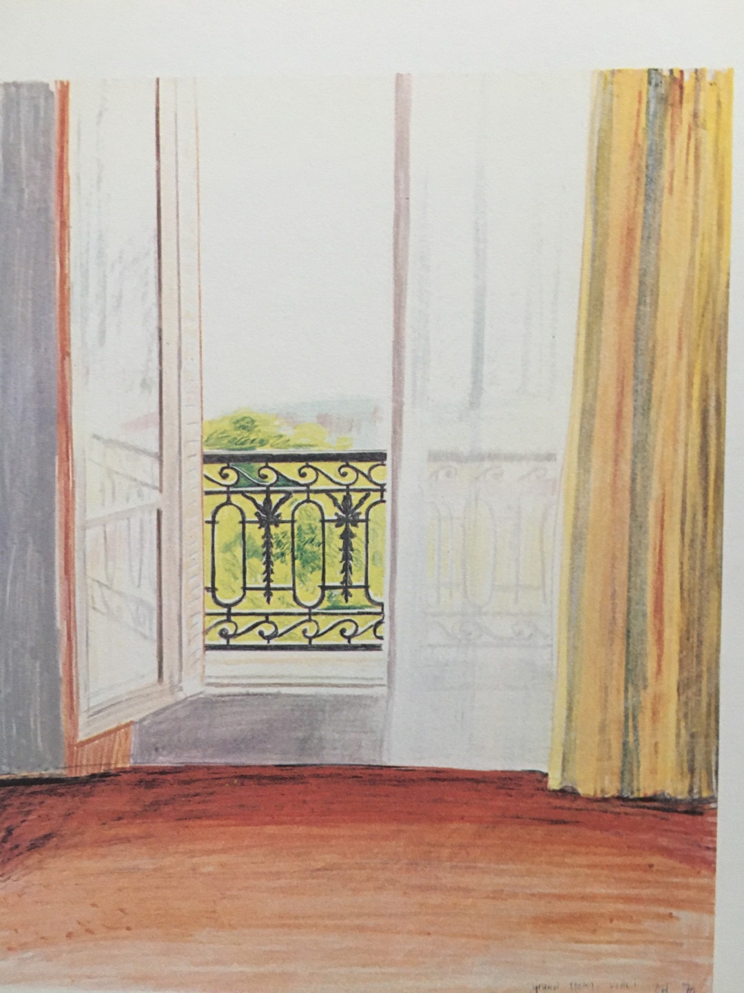 1978 DAVID HOCKNEY - "window, Grand Hotel, Vittel, 1970" Print ...