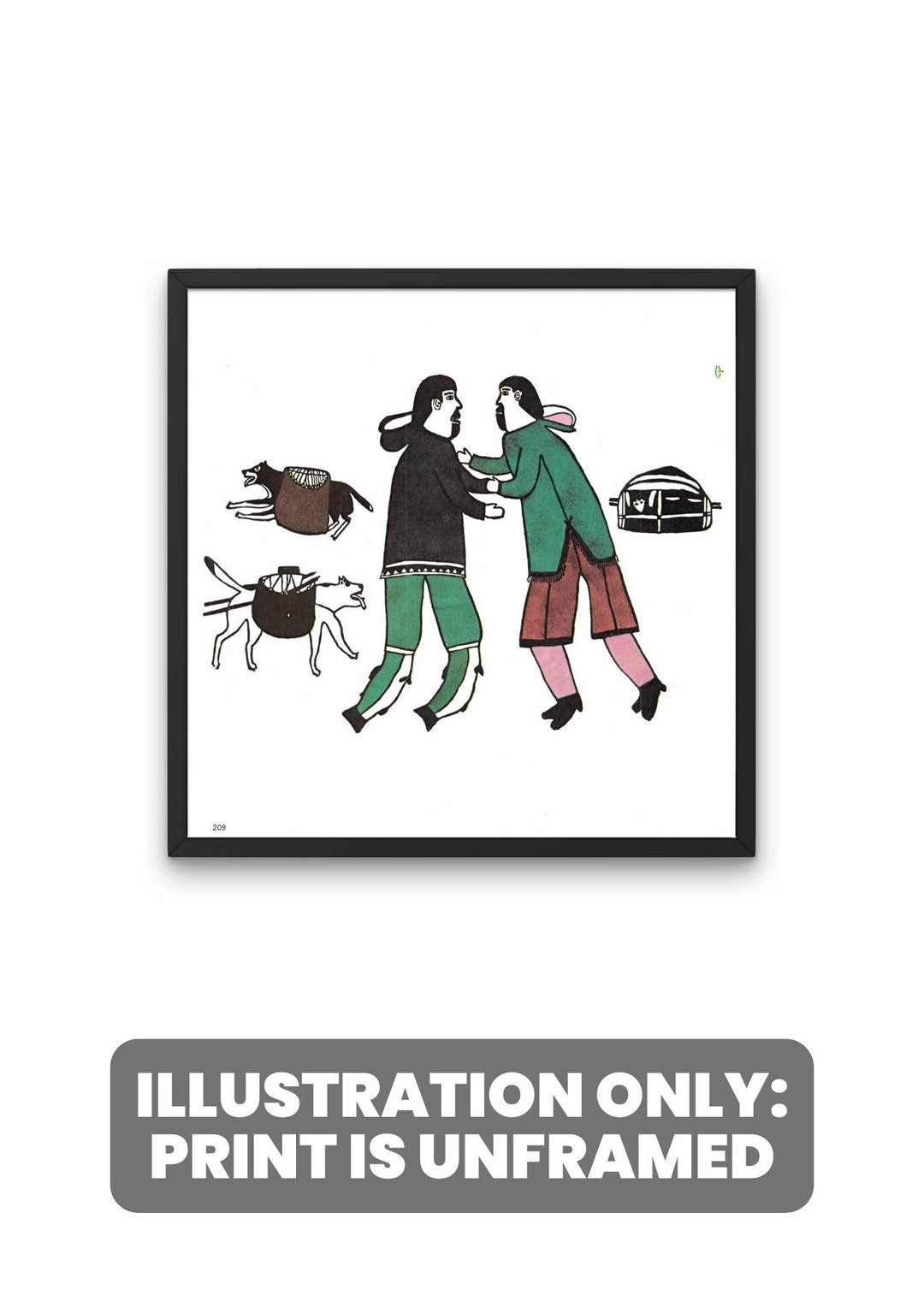 1974 INUIT ART - "spirit of the Land, Spirit of the Sea" - Tookoome ...