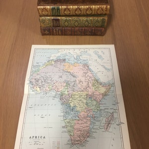 1890 AFRICA MAP - Bartholomew Map - Antique Map of Africa - Original ...