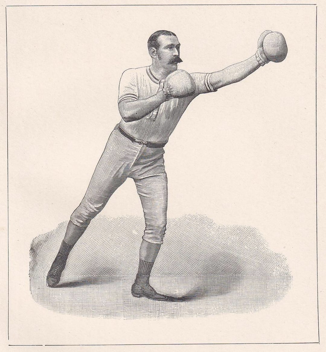 1890 BOXING Print - Left-hand Lead-off - Boxer Gift - Antique Boxing ...