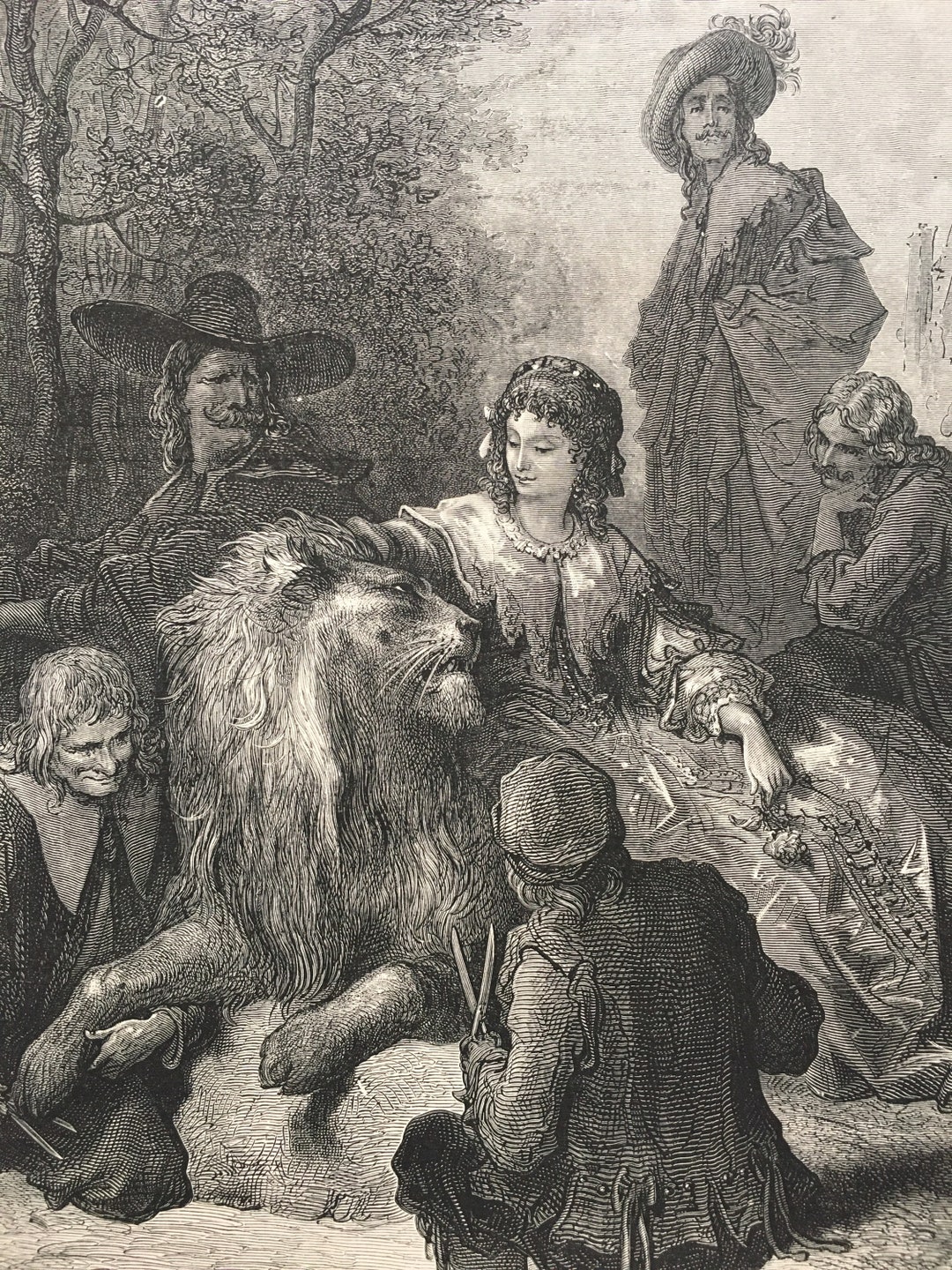 Rare 1870 GUSTAV DORE Print the Lion in Love Dore Wall Art Dore ...