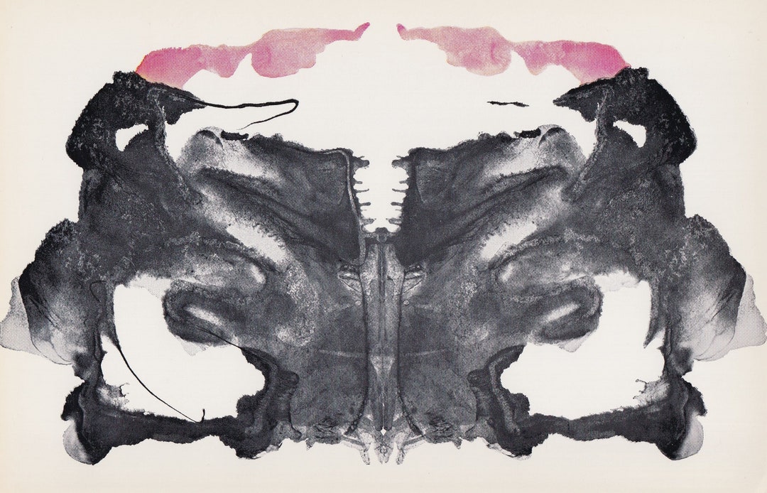 1958 HOLTZMAN INKBLOT TEST Card Inkblot Test Print Psychology Wall Art ...