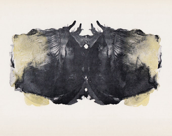 1958 HOLTZMAN INKBLOT TEST Card - Inkblot Test Print - Psychology Wall ...
