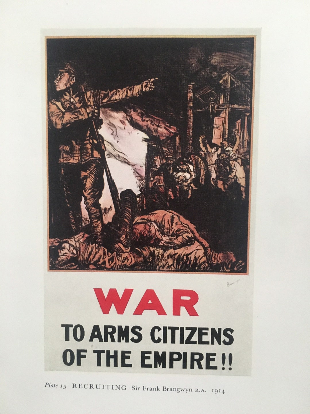 1963 'recruiting' by Sir Frank Brangwyn 1914 - London Transport Poster ...