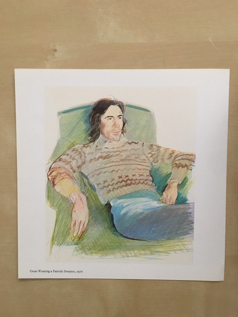 Vintage 1978 DAVID HOCKNEY - "ossie Wearing a Fairisle Sweater, 1970 ...