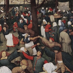 1958 BRUEGEL Print - "the Wedding Dance" (1566) - - Bruegel Wall Art ...