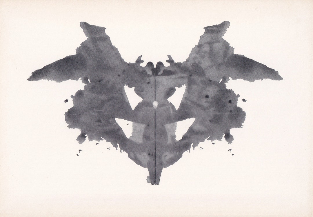 1948 RORSCHACH INKBLOT TEST Card - Inkblot Test Print - Psychology Wall ...