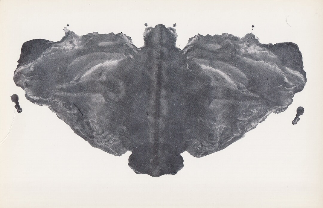 1958 HOLTZMAN INKBLOT TEST Card - Inkblot Test Print - Psychology Wall ...