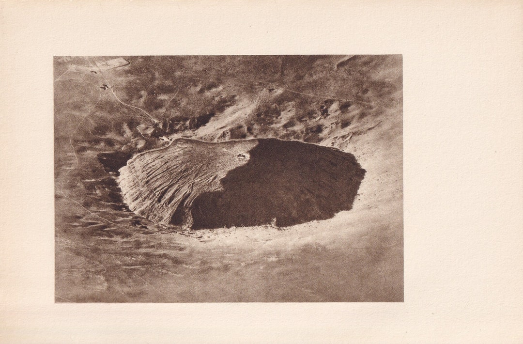 1934 METEOR CRATER Print - Astronomy Print - Meteor Wall Art - Original ...
