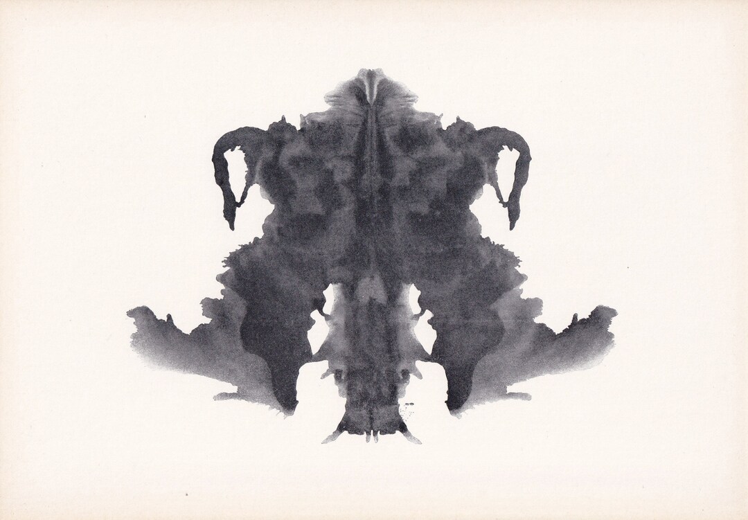 1948 RORSCHACH INKBLOT TEST Card - Inkblot Test Print - Psychology Wall ...